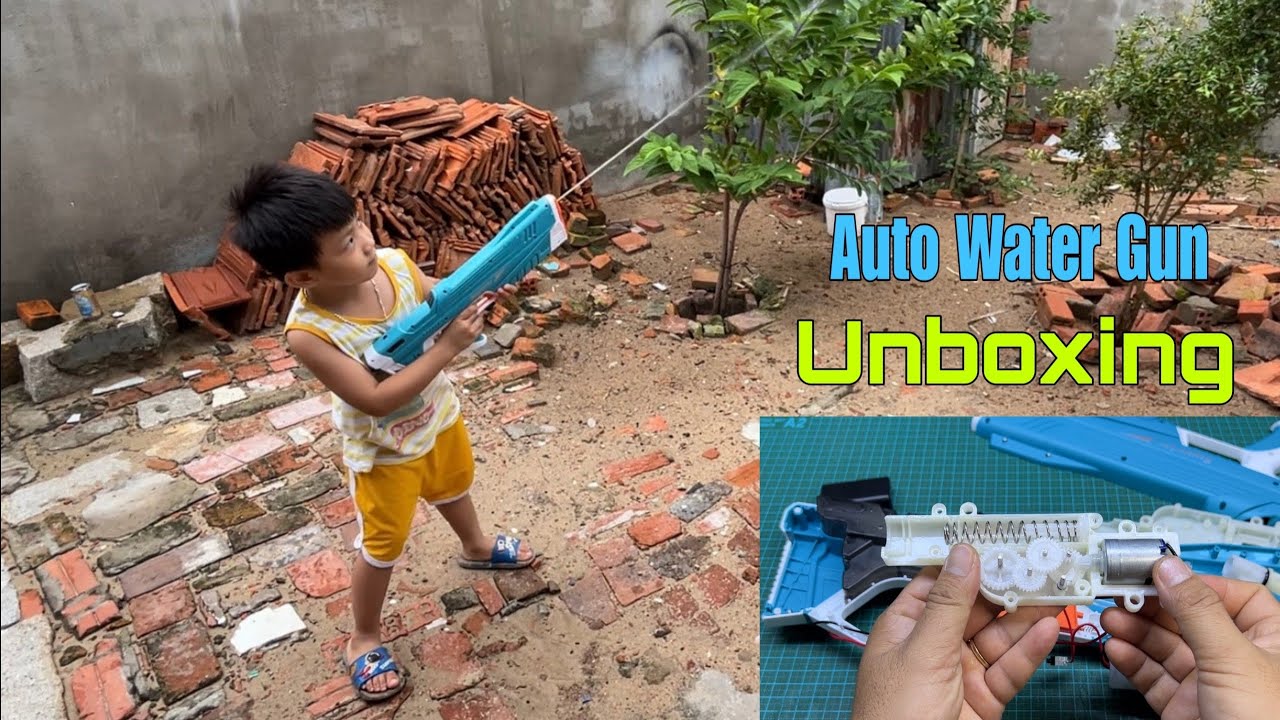 Unboxing Water Gun Electric , Automatic Fillsitself No Pumping Required ...