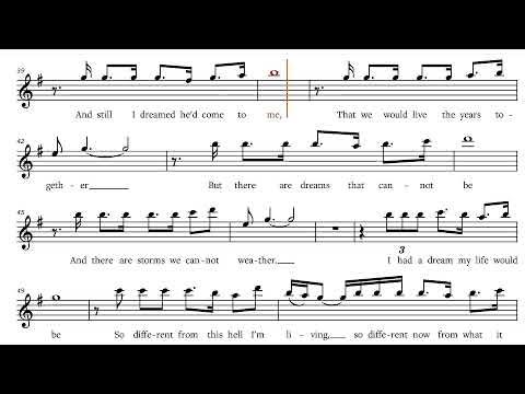 Les Miserables - I Dreamed a Dream (1987), Bb-Instruments Play along ...