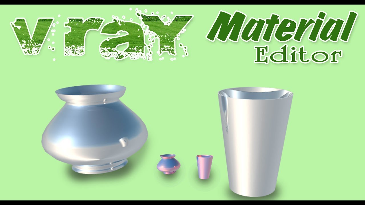 V-Ray Material Editor realistic stainless steel metal. - YouTube