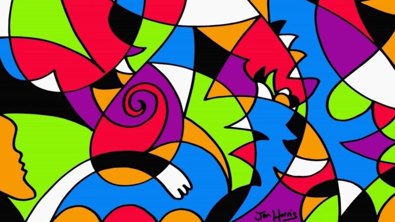 Jazzy Modern Art Design / Spontaneous Abstract Drawing / Satisfying ...