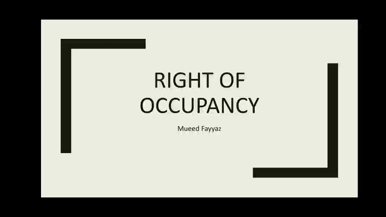 Who Is Occupancy Tenant Right Of Occupancy YouTube who-is-occupancy-tenant-right-of-occupancy-youtube