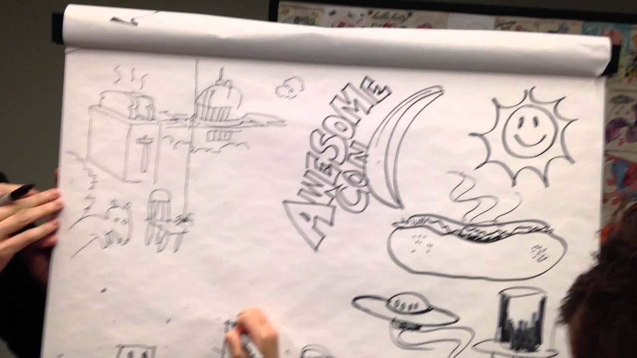 Doodle! Scribble! Draw! Awesome Con 2013 Scribble Scramble - YouTube
