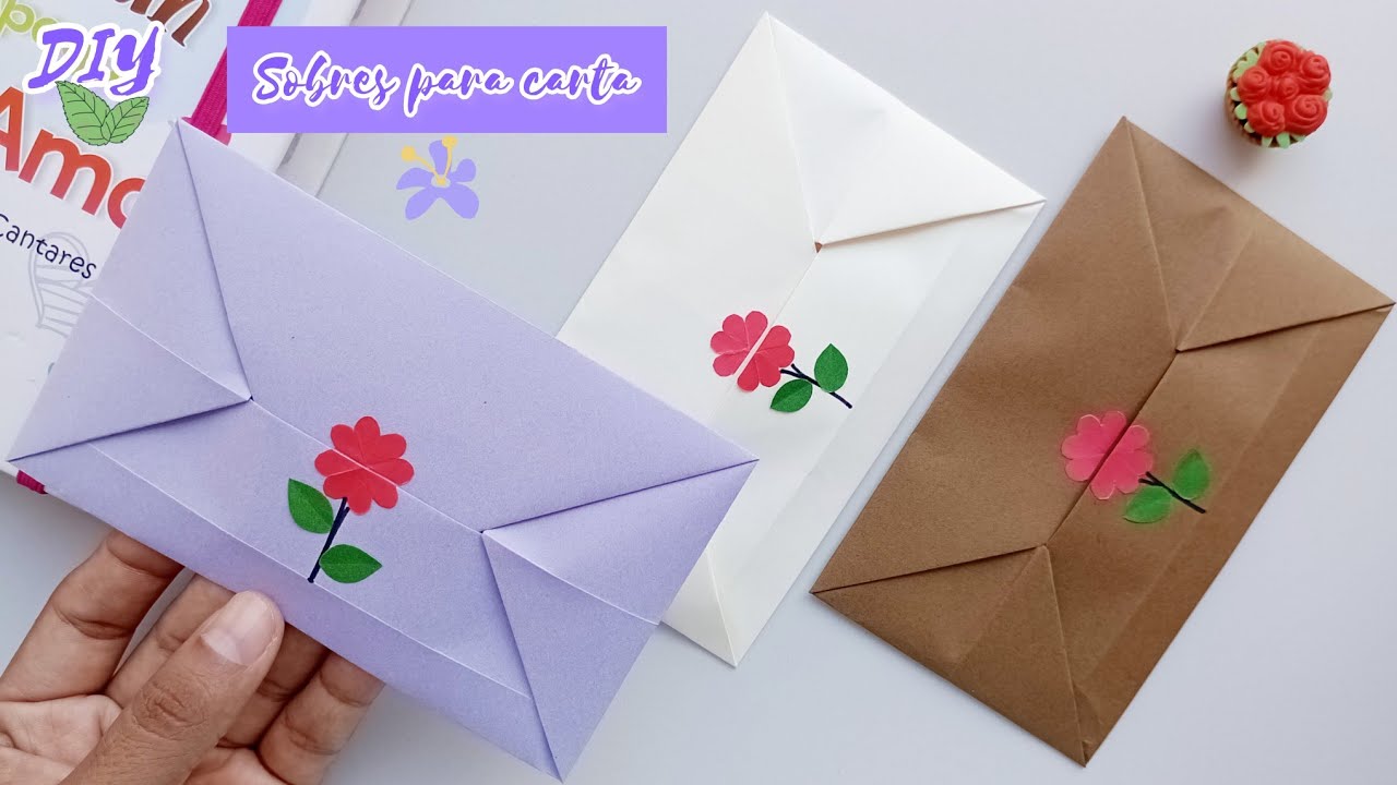 DIY 💗 - Como hacer un SOBRE para CARTA / How to make a letter envelope ...