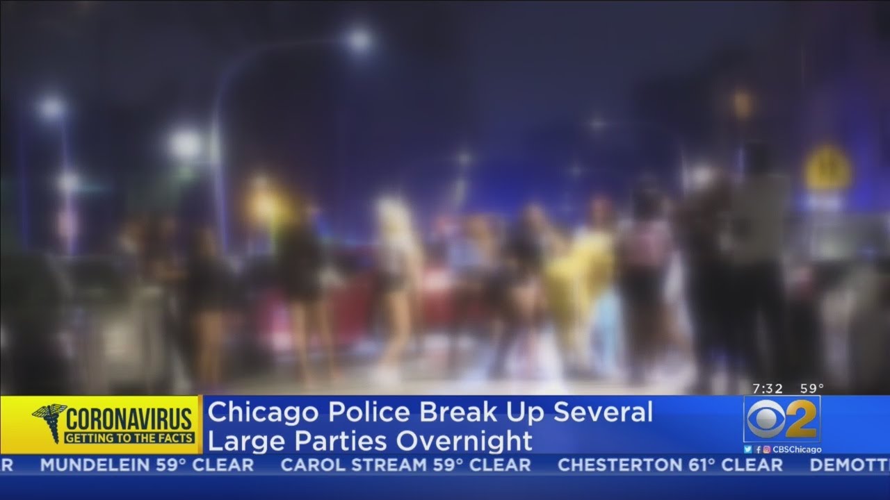 Chicago Police Break Up Large Parties Defying Stay-At-Home Order - YouTube