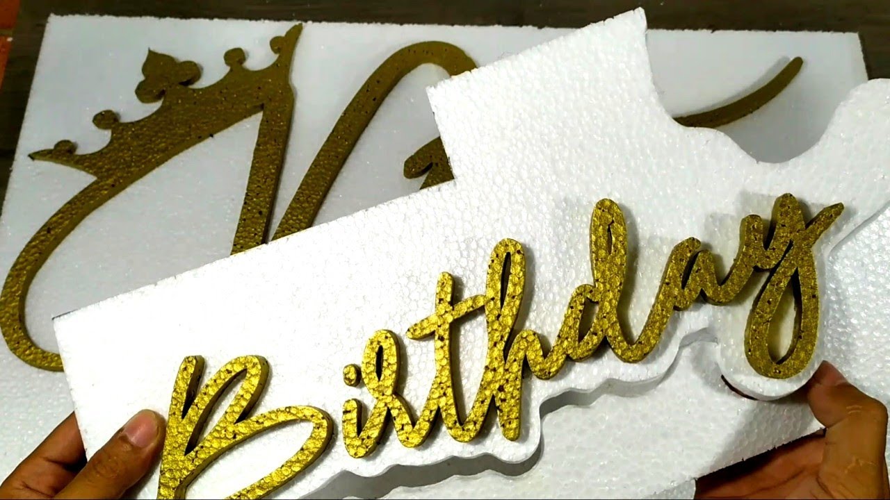 Membuat nama dari styrofoam | dekorasi ulang tahun | birthday ...