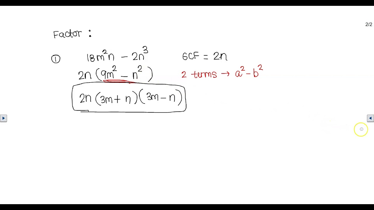Factoring Summary #1 - YouTube