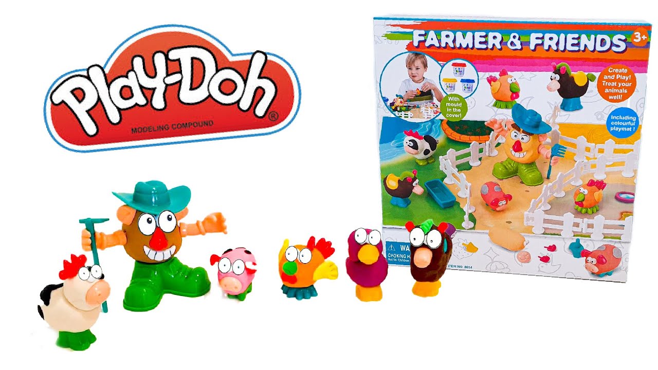 How to make farm animals from Play Doh? Play and fun with us - YouTube