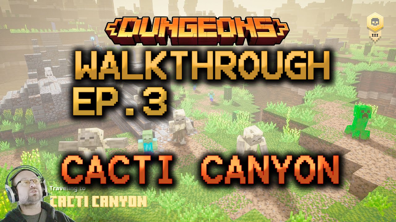 Minecraft Dungeons Walkthrough Ep.3 - Cacti Canyon | GameWithSki - YouTube