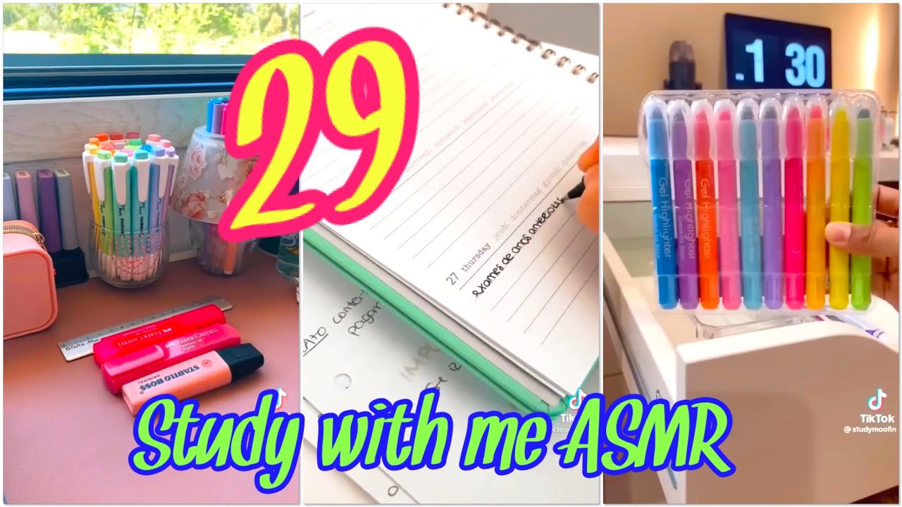 Study with me ASMR #29 - YouTube