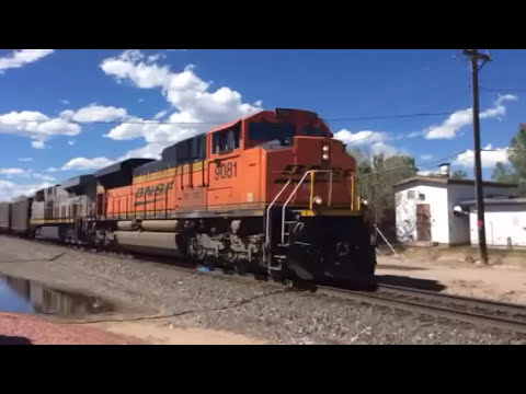A Southbound BNSF #9081 Loaded Energy Coal Train With CityRail Trailing Unit & MAC DPU Power ...