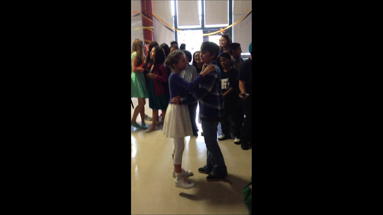 Kid dances with girl at school dance (slow song) - YouTube