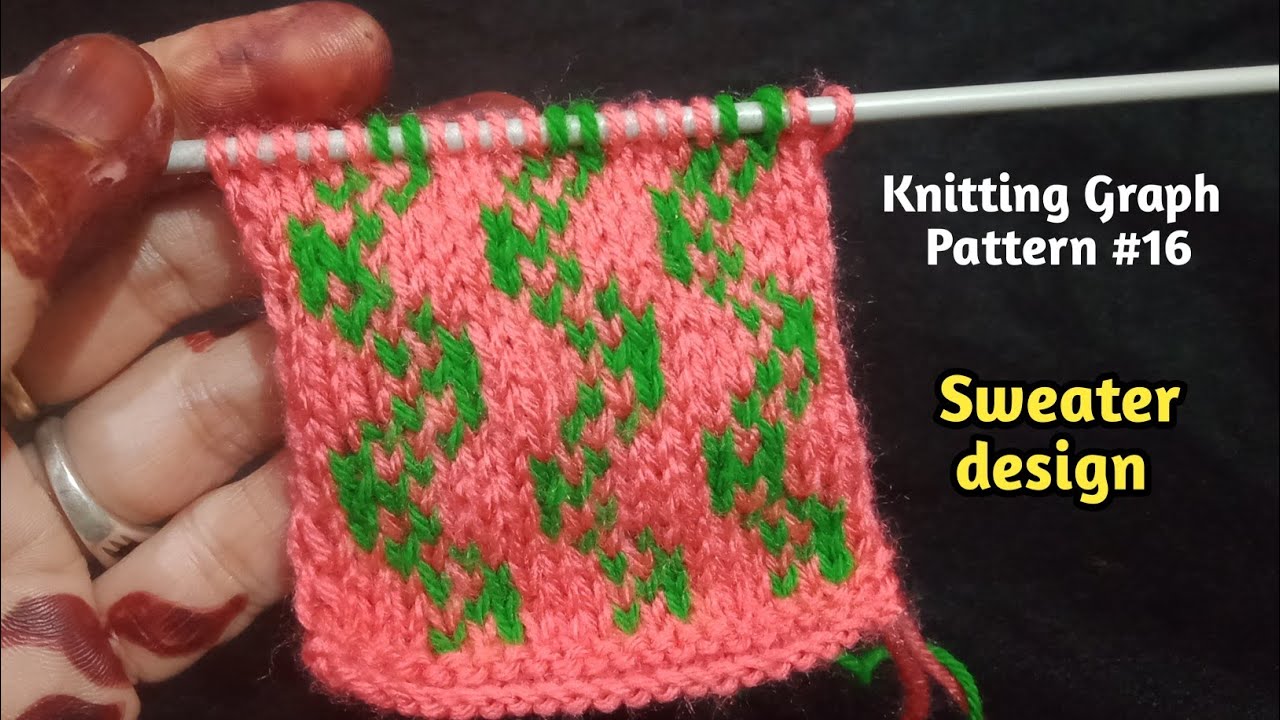 Graph Sweater Design| Two colour Graph pattern Sweater Bunai - YouTube