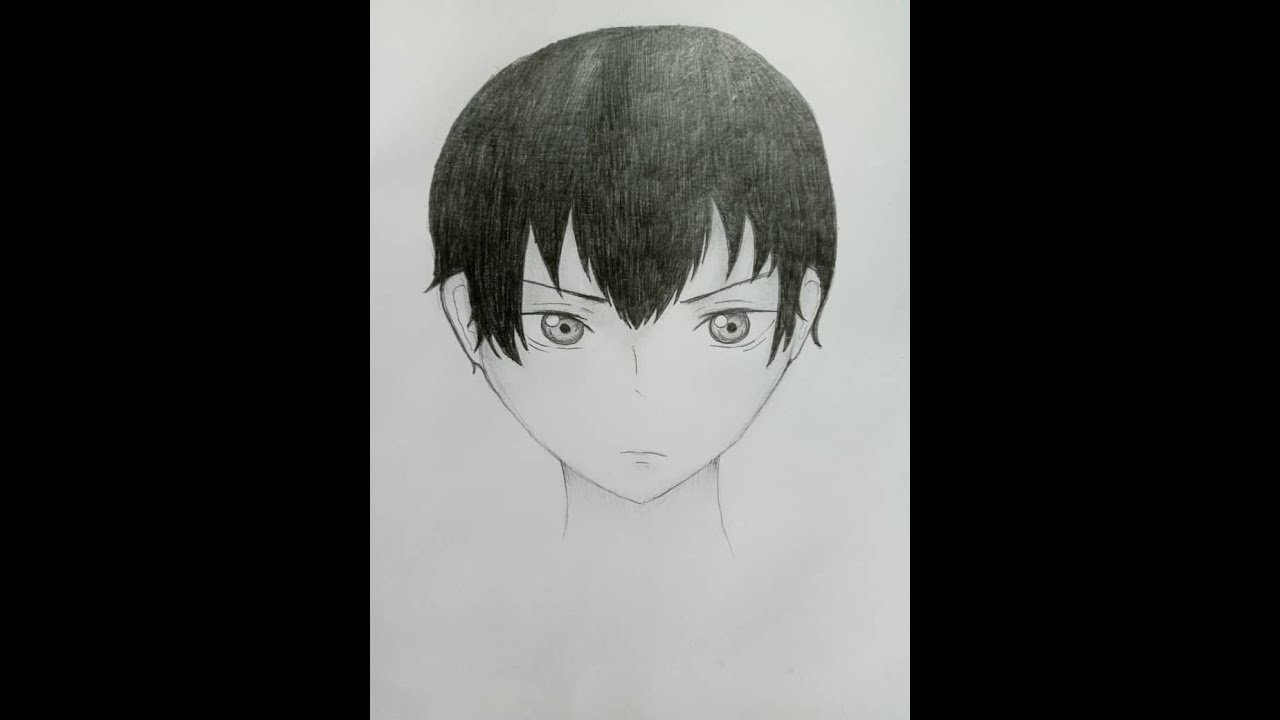 how to draw kageyama anime{Anime Drawing Tutorial for Beginners} - YouTube