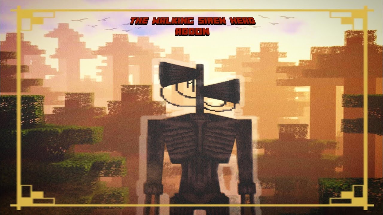 The Walking Siren Head Addon | Minecraft [MCPE/MCBE] Addon - YouTube