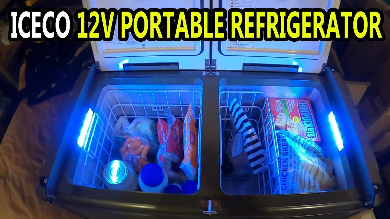 ICECO Portable 12V Refrigerator 79QT Heavy Duty Fridge/Freezer Unboxing ...
