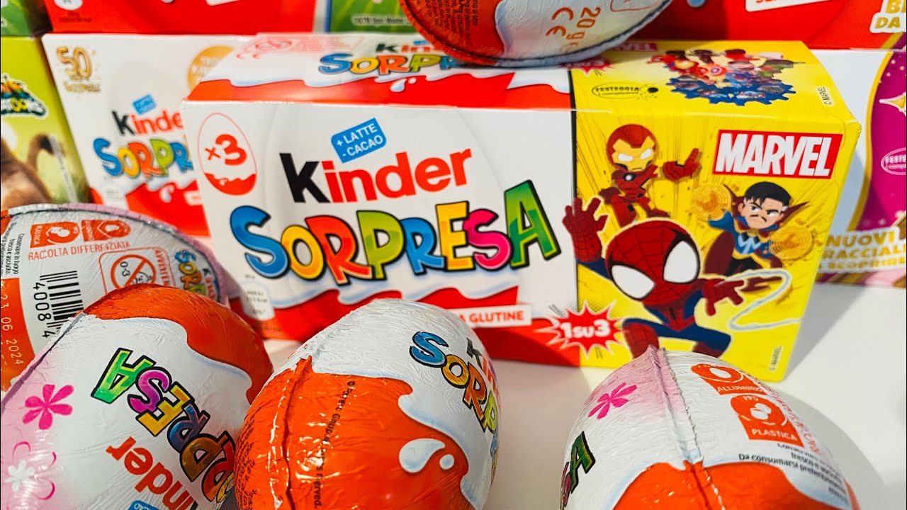 New Collection Marvel Compilation Kinder Surprise ASMR Unboxing - YouTube