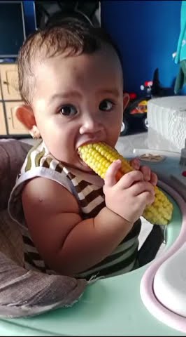 Belajar makan jagung - YouTube