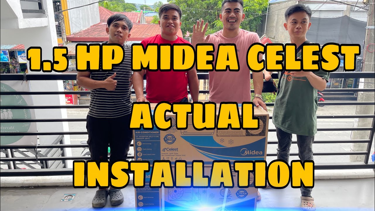 ACTUAL INSTALLATION OF 1.5 HP MIDEA CELEST AT MONTALBAN RIZAL - YouTube