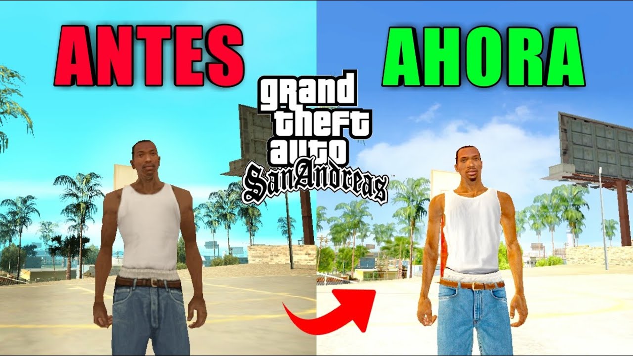 GTA SAN ANDREAS REMASTERIZADO CON MODS | PC GAMA BAJA DESCARGA - YouTube