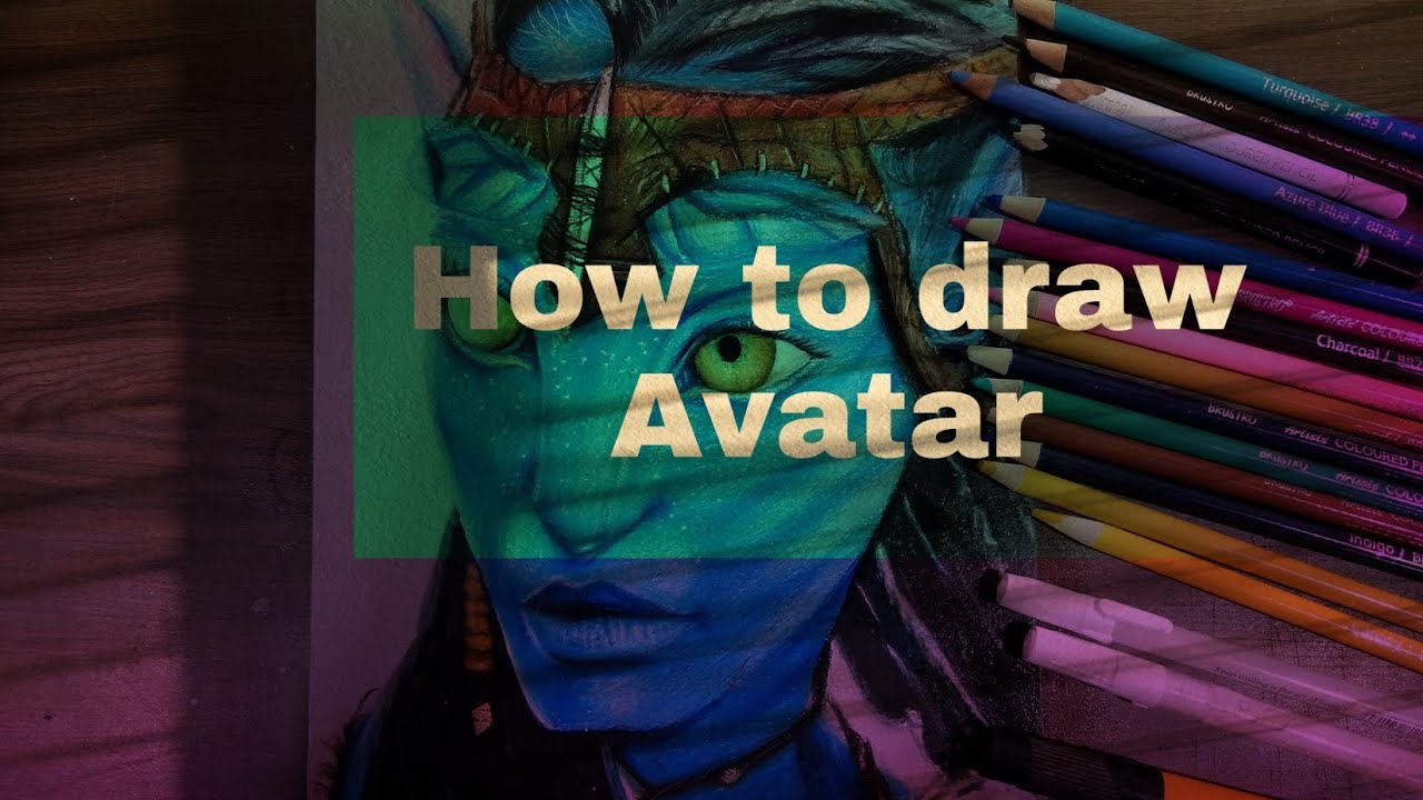 How to draw Avatar: naytiri #drawholic #pencilcolour #avatar #naytiri # ...