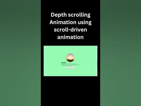 Depth scrolling Animation using scroll-driven animation #css - YouTube