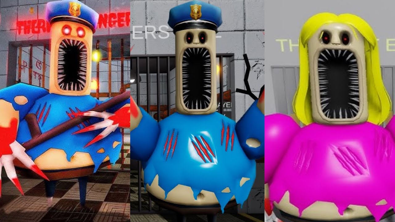 MAD EXE WOMAN,POLICE BARRY! IN BARRY’S PRISON RUN_NEW SCARY OBBY # ...