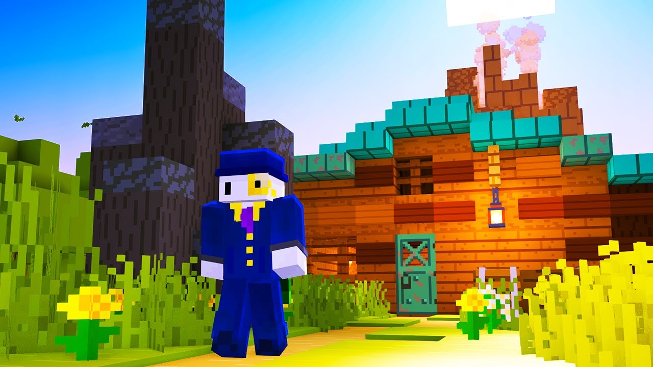 Building a cool house on a Minecraft SMP - YouTube