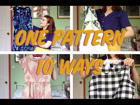 One Sewing Pattern 10 ways: DIY dress collection - YouTube