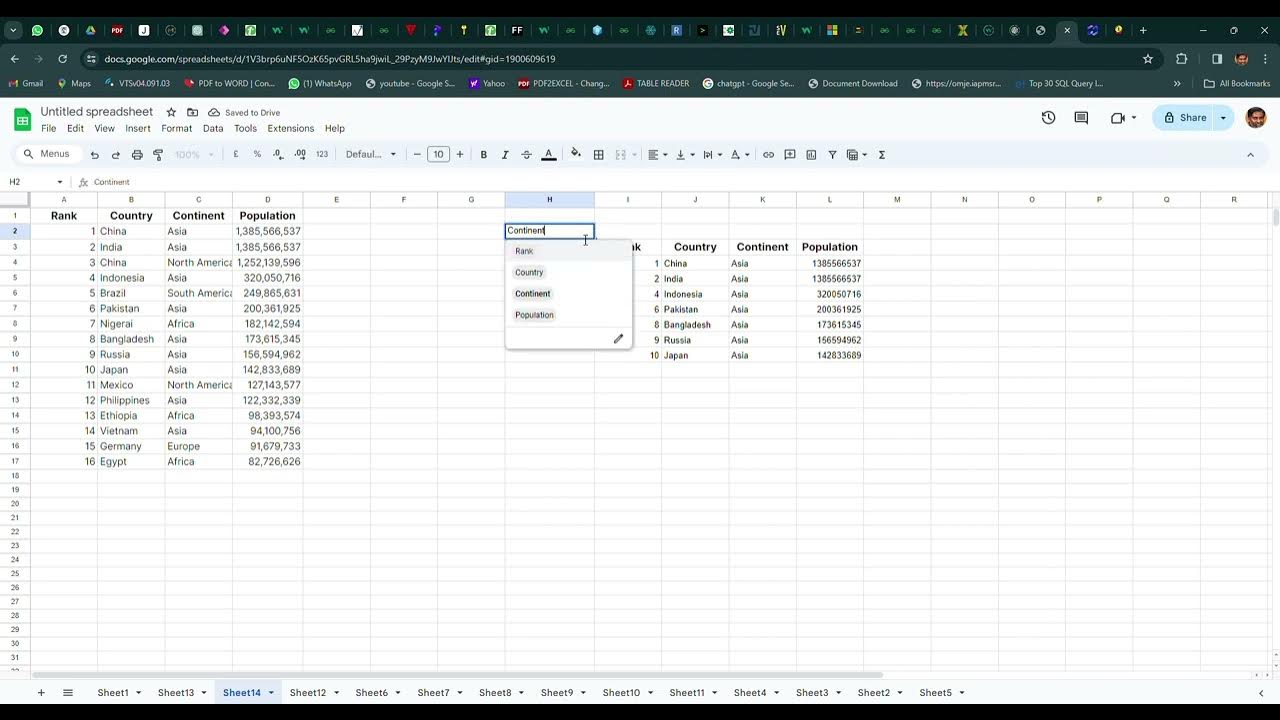 Google sheet dynamic formula - YouTube