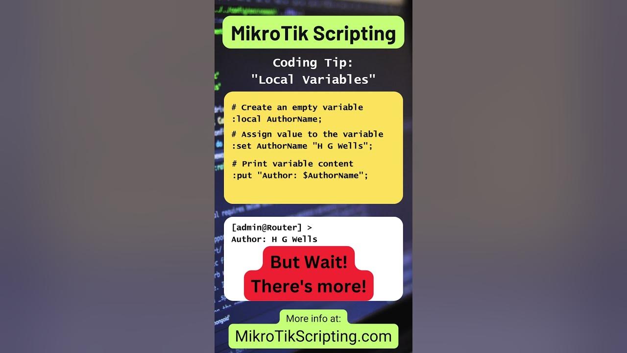 MikroTik Scripting: Local Variables - YouTube