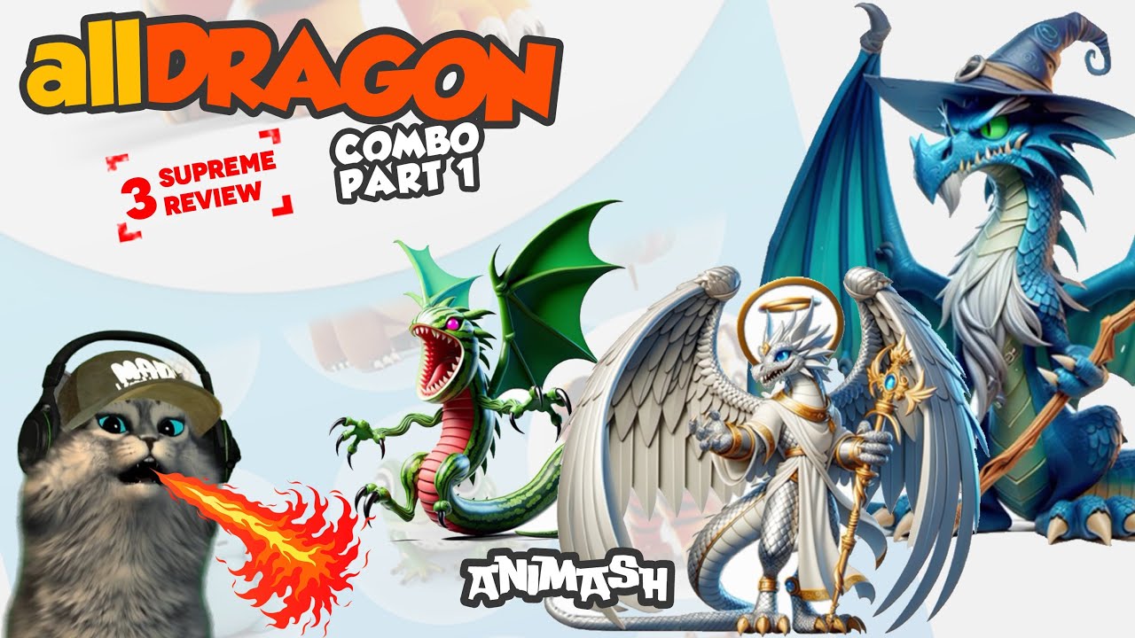 DRAGON combo part1 ! supreme review, divine, legendary animash - YouTube
