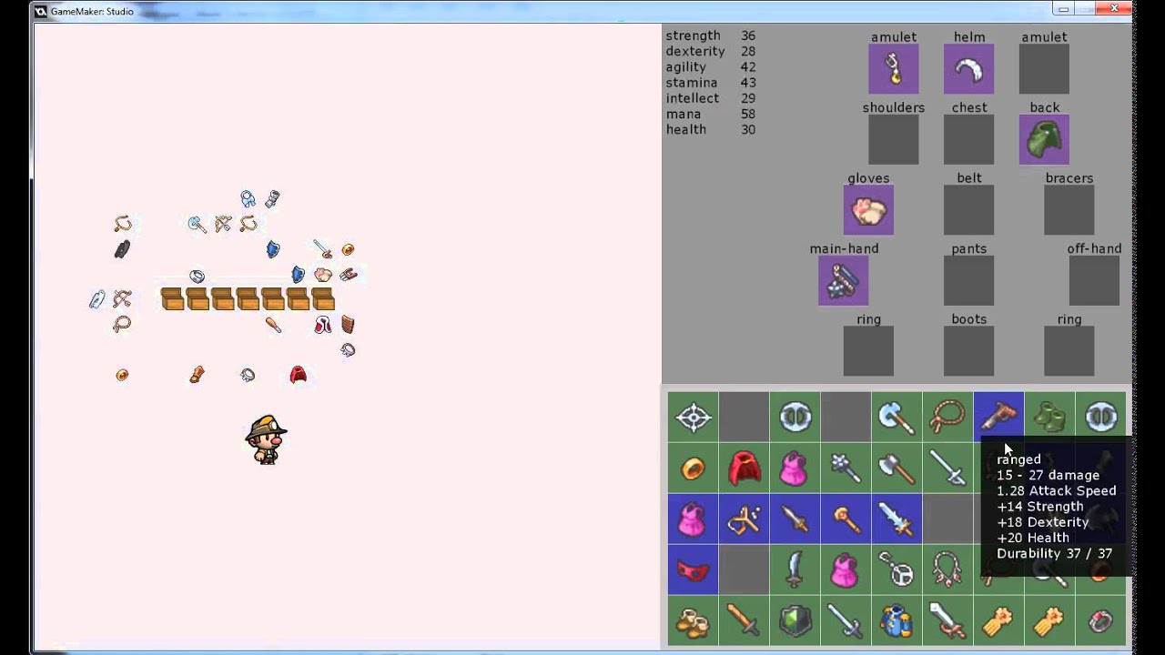 My Inventory System in Game Maker Studio - YouTube