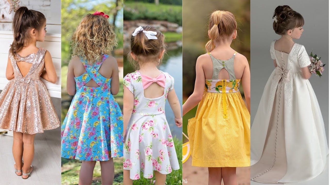 Stylish Party Wear Baby Frocks Back Designs || latest and stylish baby ...