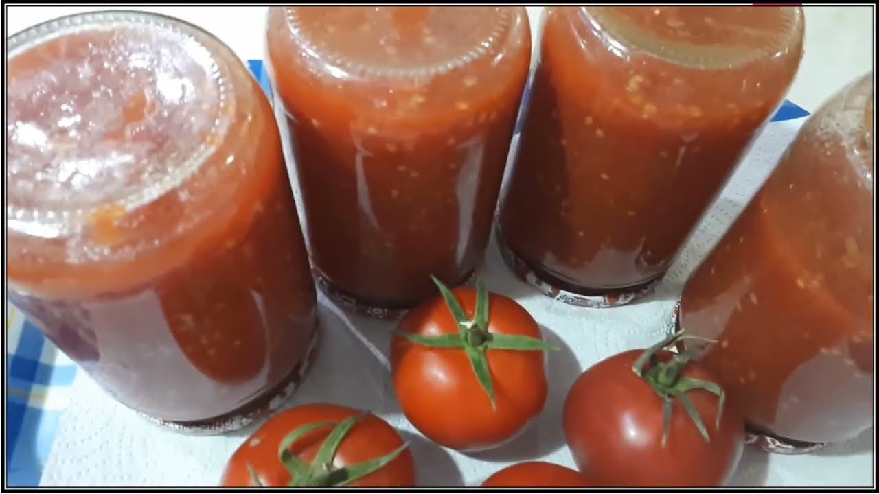 KIŞLIK DOMATES SOSU TARİFİ 👌🍀💐🍀 MİS GİBİ ÇOK KOLAY TARİF - YouTube