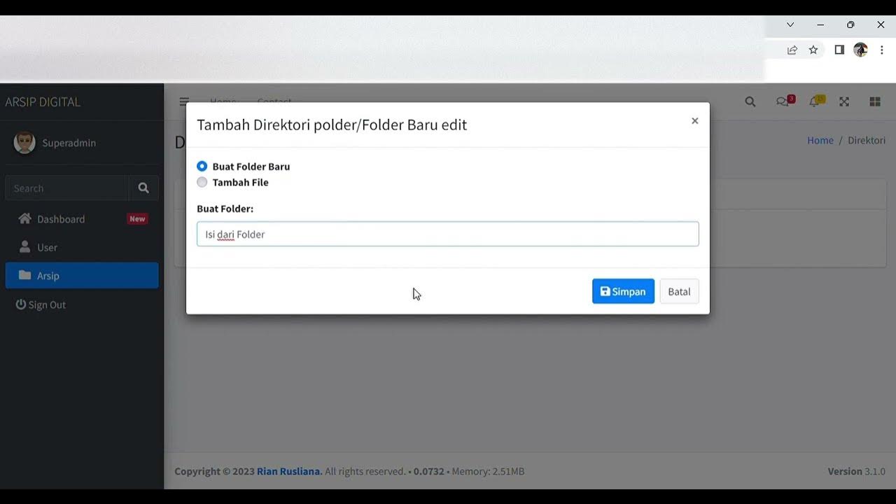 Aplikasi Arsip Digital Sederhana menggunakan Codeigniter 3 - YouTube