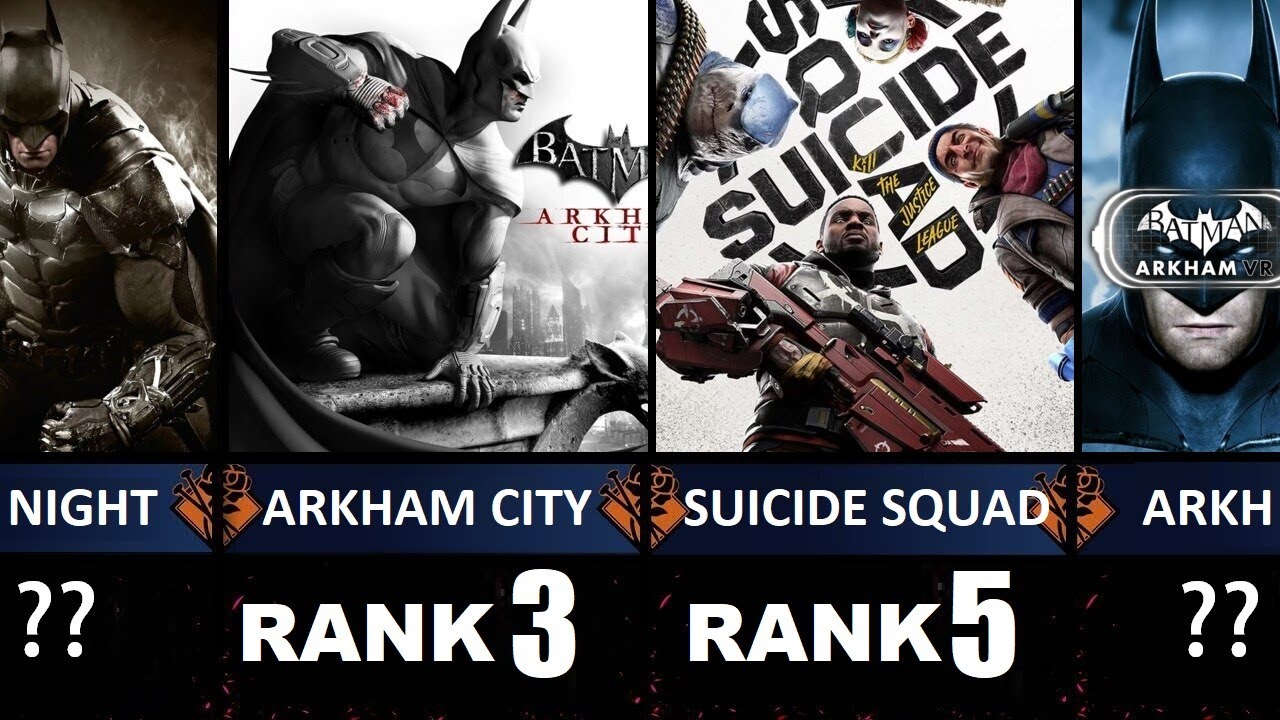 Best Batman Videogames Ranked | Top Batman Games Ranked | Suicide Squad ...