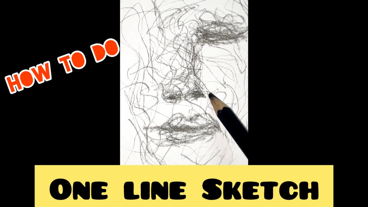 How to do one line sketch | Art of line sketch | face drawing - YouTube