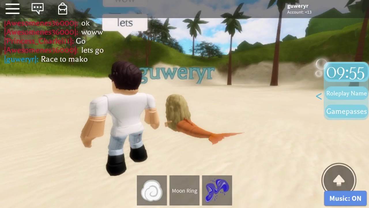 We are playing Roblox mako mermaids and this is my first video |macoso ...