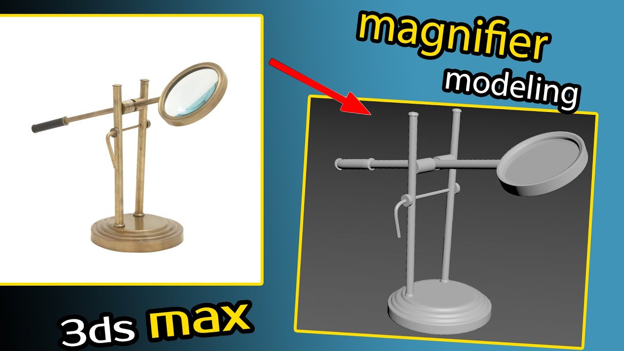 magnifier modeling in 3dsmax | magnifier | 3dsmax | - YouTube