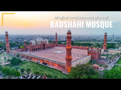 Badshahi Mosque Lahore from Above | 4K Drone View | Mughal Architecture Masterpiece in Pakistan