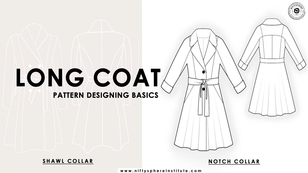Long Coat Pattern | Designing Basics | Nifty sphere Institute of arts & Design. - YouTube