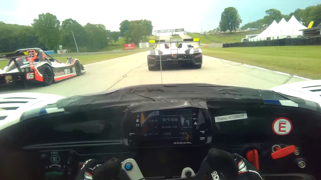 Visor Cam Radical Cup Race 1 start of Race - Road America - YouTube