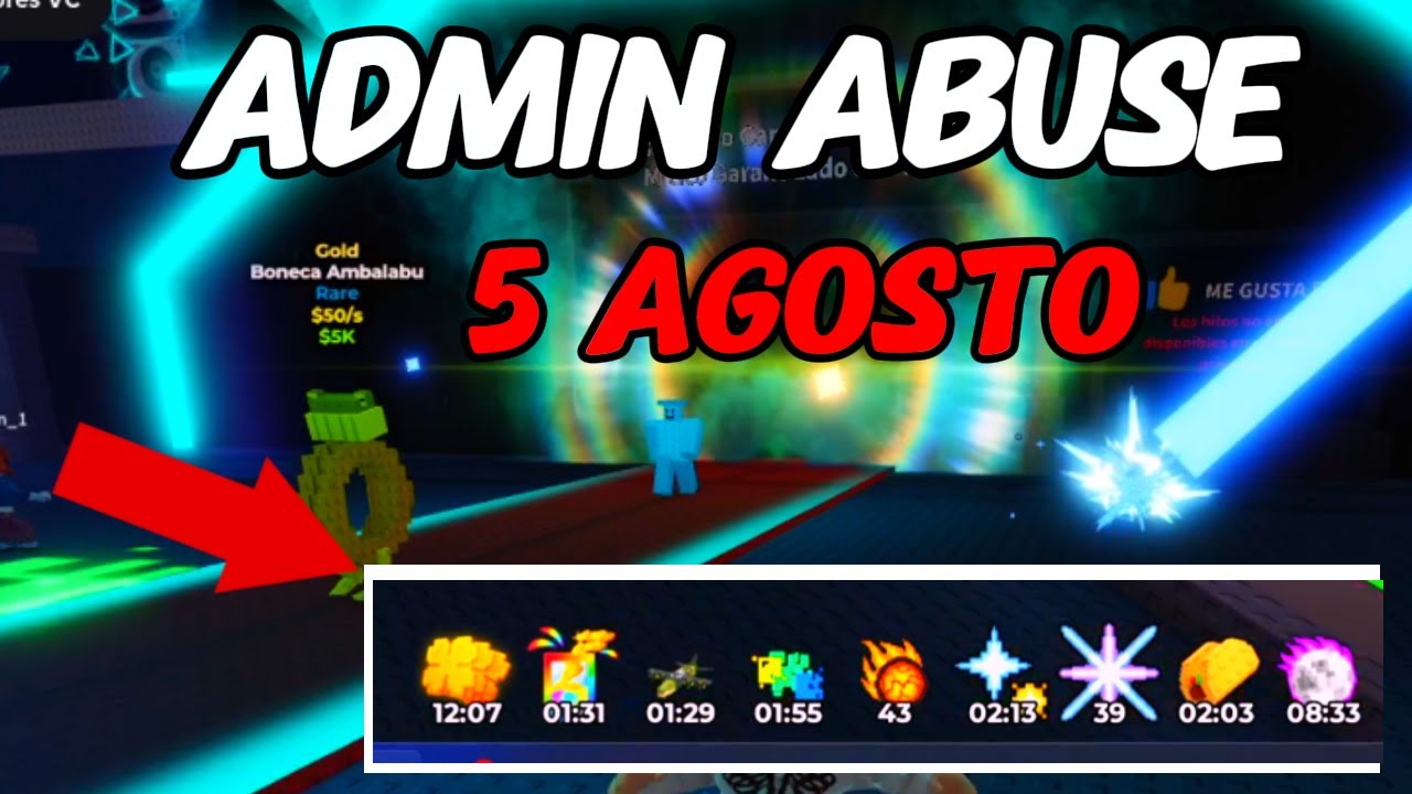 NUEVO ADMIN ABUSE EN ROBA UN BRAINROT 5 DE AGOSTO HORARIOS - YouTube