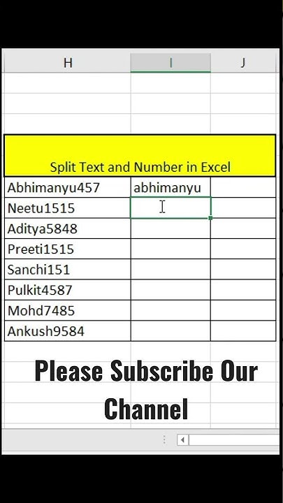 How to separate numbers from text in excel |#Shorts - YouTube