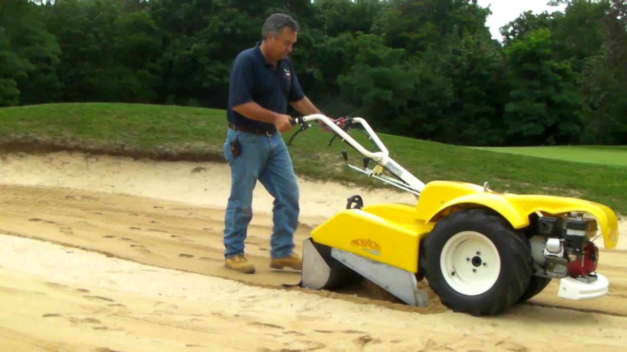 Bunker Cleaner - Golf Maintenance Rake - Bunker Rake - YouTube