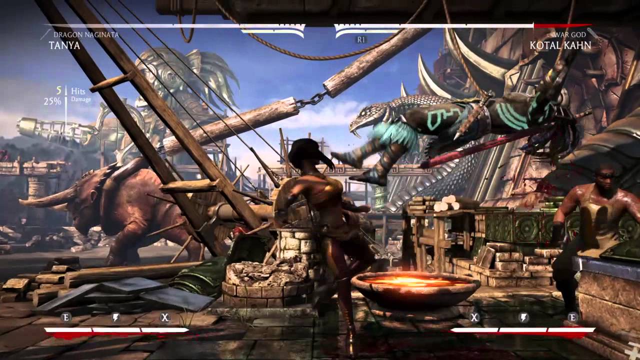 MKX - Tanya (Dragon Naginata) 51% 2 Bar Combo - YouTube