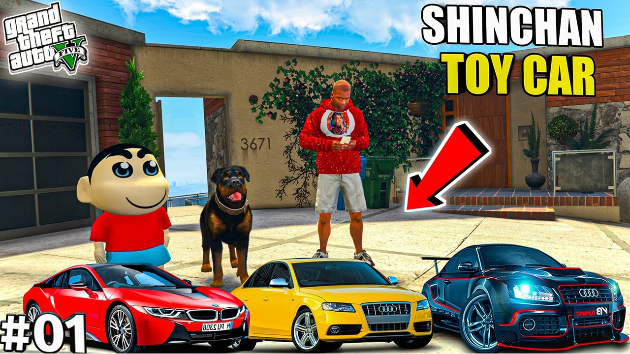 GTA 5 : Franklin Gifting Toy Remote Control Cars To Shinchan & Chop in ...