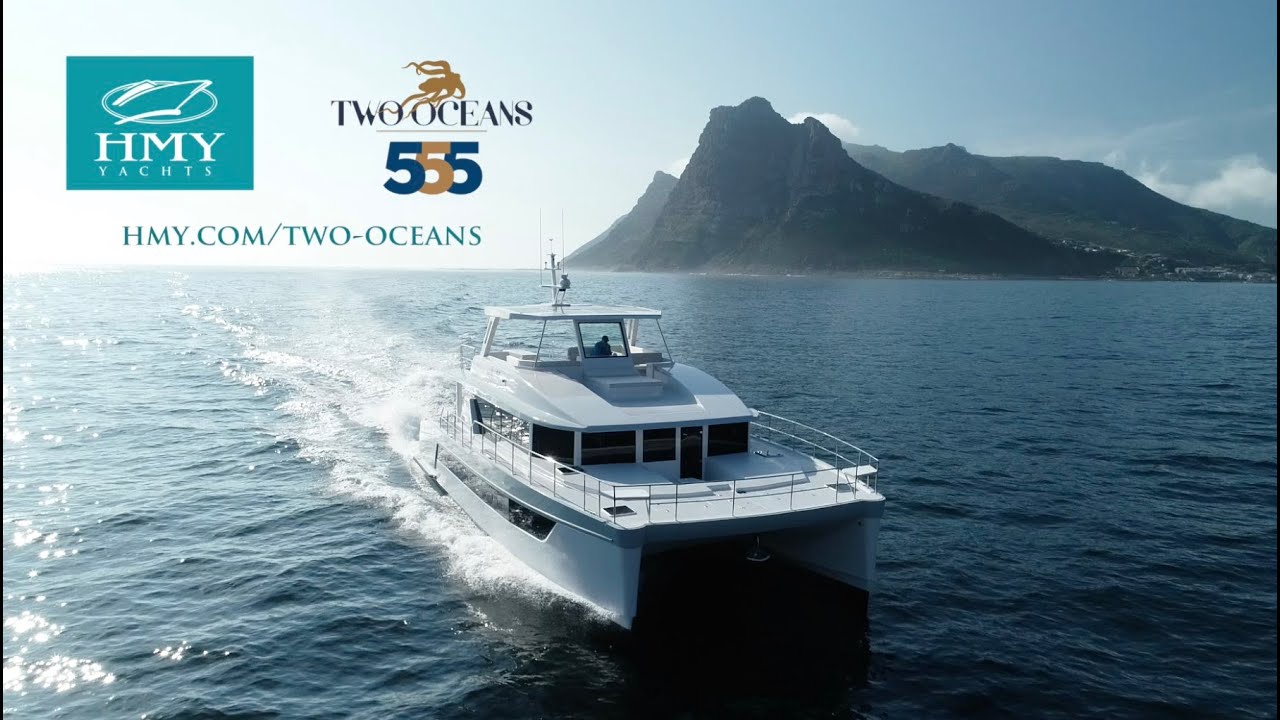 See the Latest Two Oceans 555 Power Catamaran – by HMY Yachts - YouTube