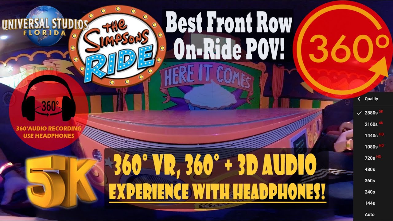 The Simpsons Ride, Front Row POV Immersive VR - Universal Studios ...