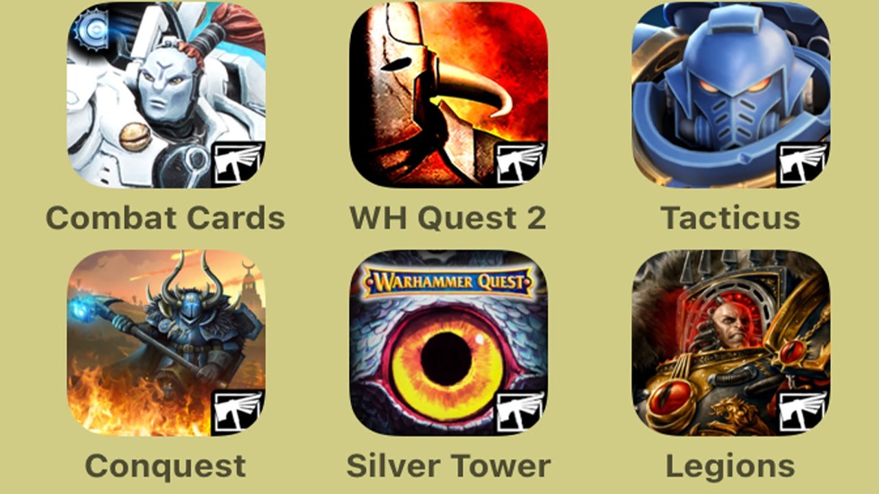 1 Warhammer Combat Cards 2 WH Quest 3 Warhammer 40000 Tacticus 4 WH ...